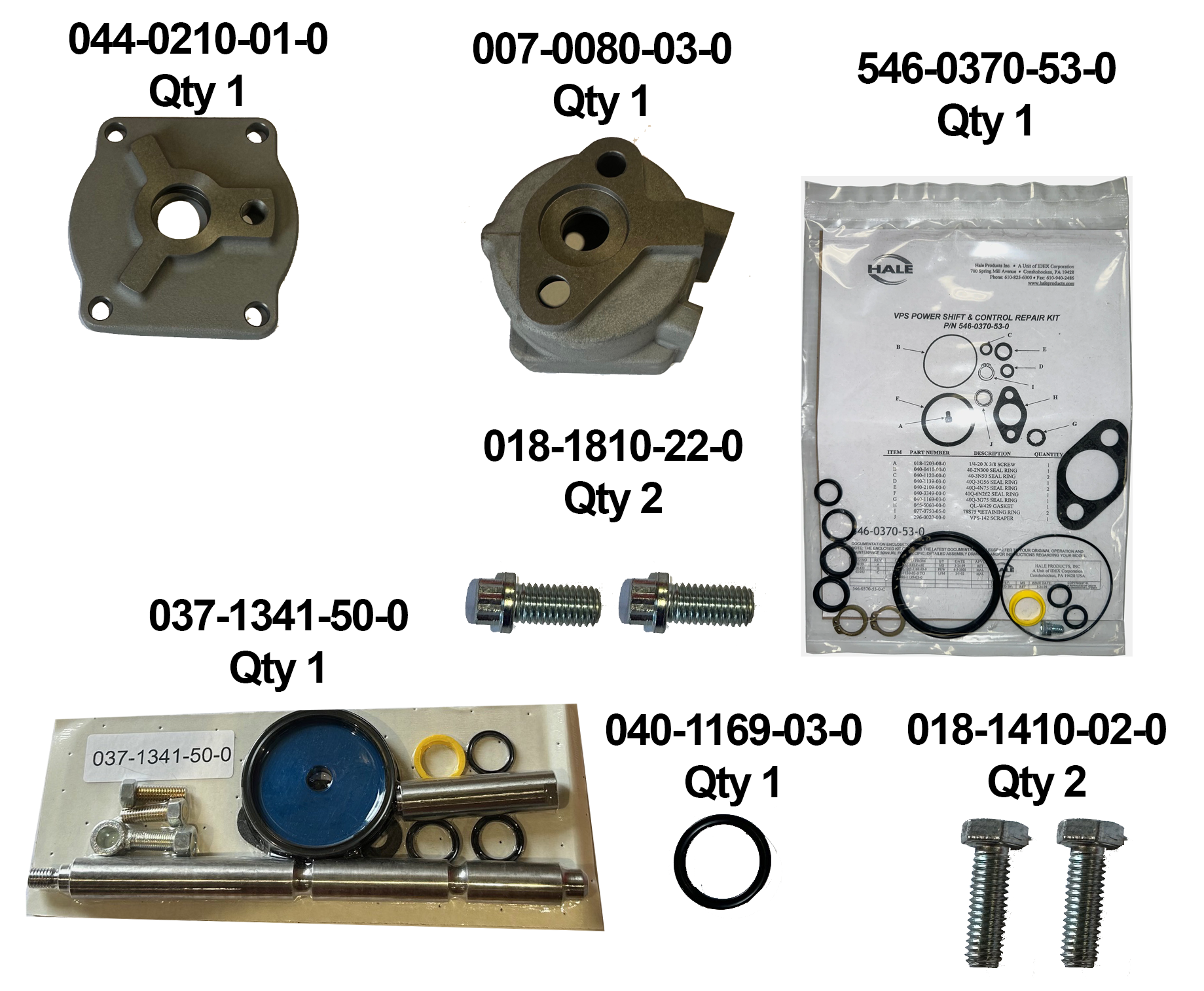 G-QHD VPS Power Shift Replacement Kit, Hale Products, 507-0110-54-0 ...